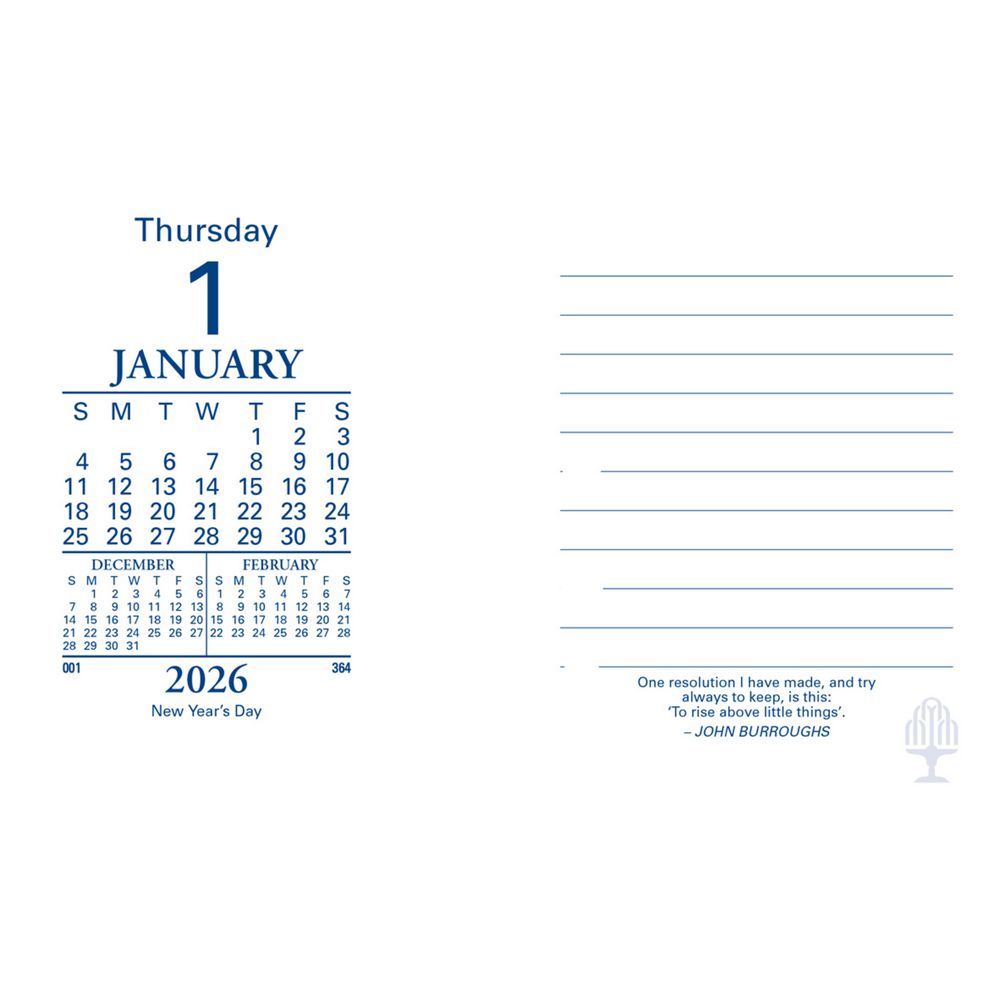 Collins 2026 Day to Page Desk Calendar Refill Side Punch – Fab Gifts