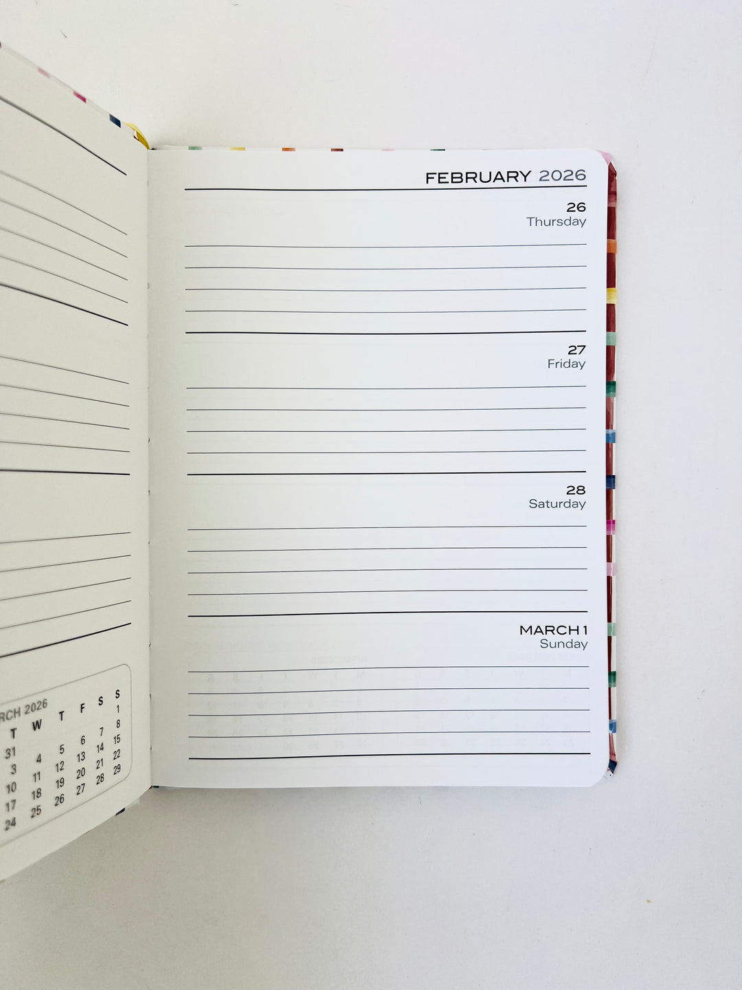 Ozcorp 2026 A5 Fashion Diary - Week to View - Rainbow Check – Blink ...